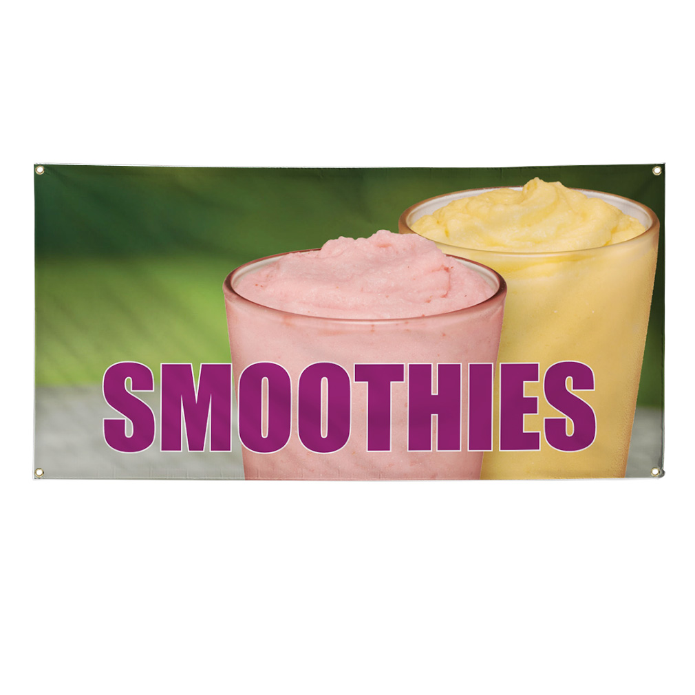 Vinyl Banner Multiple Sizes Smoothies F Outdoor Advertising Printing ...