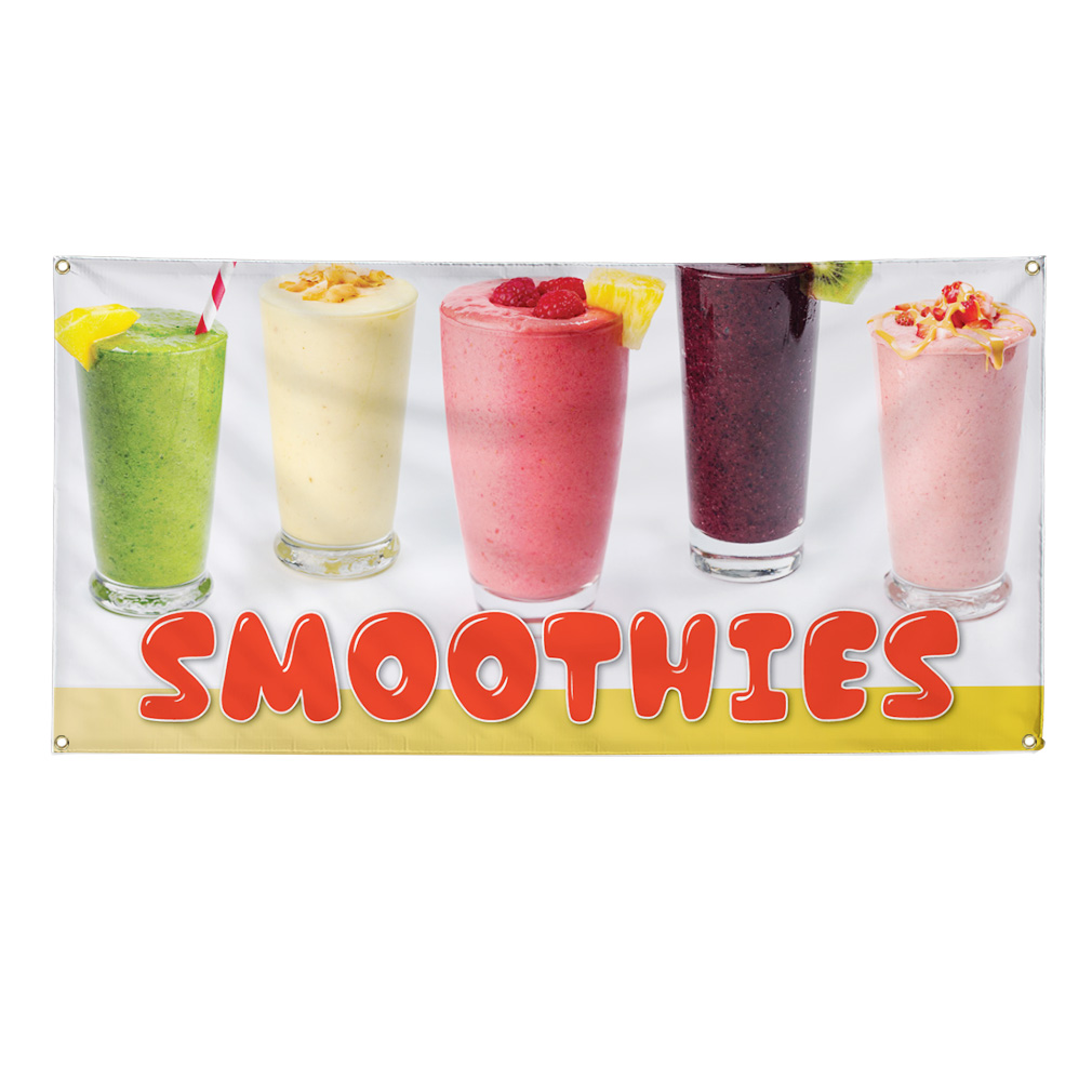 Vinyl Banner Multiple Sizes Smoothies I Outdoor Advertising Printing ...