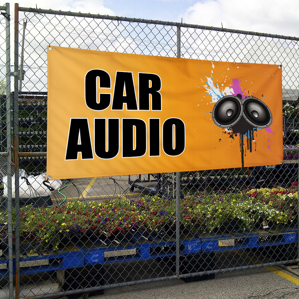 Vinyl Banner Multiple Options Car Audio Red Auto Repair Shop Automotive ...