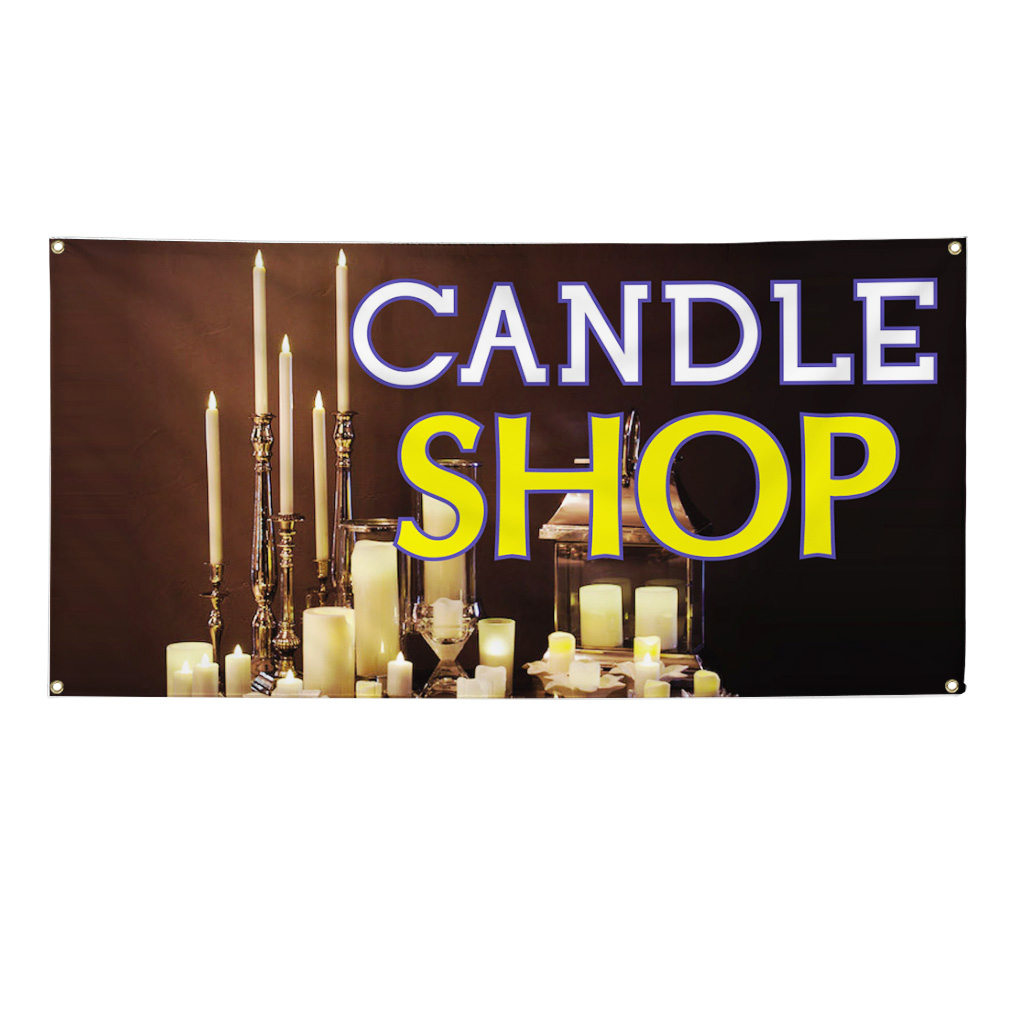 Vinyl Banner Multiple Sizes Candle Shop Outdoor Advertising Printing ...