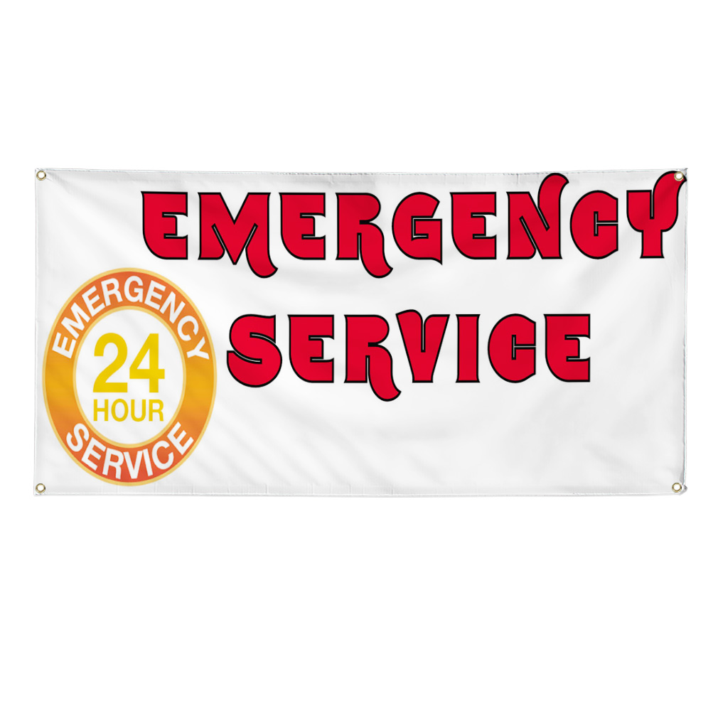 Vinyl Banner Multiple Sizes Emergency Service Advertising Printing ...