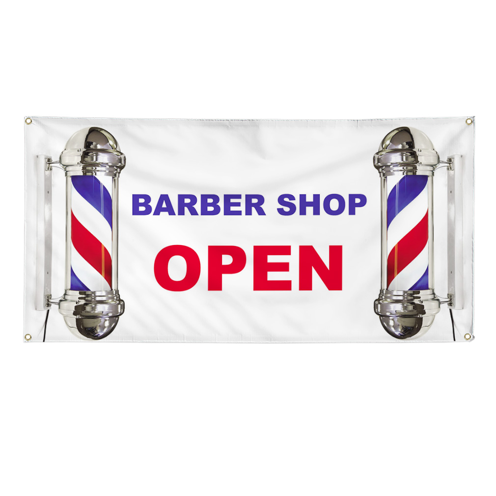 Vinyl Banner Multiple Sizes Barber Shop Open D Advertising Printing ...