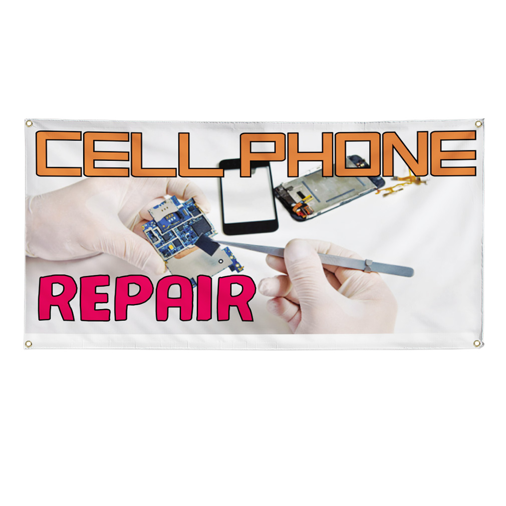 Vinyl Banner Multiple Sizes Cell Phone Repair D Advertising Printing ...