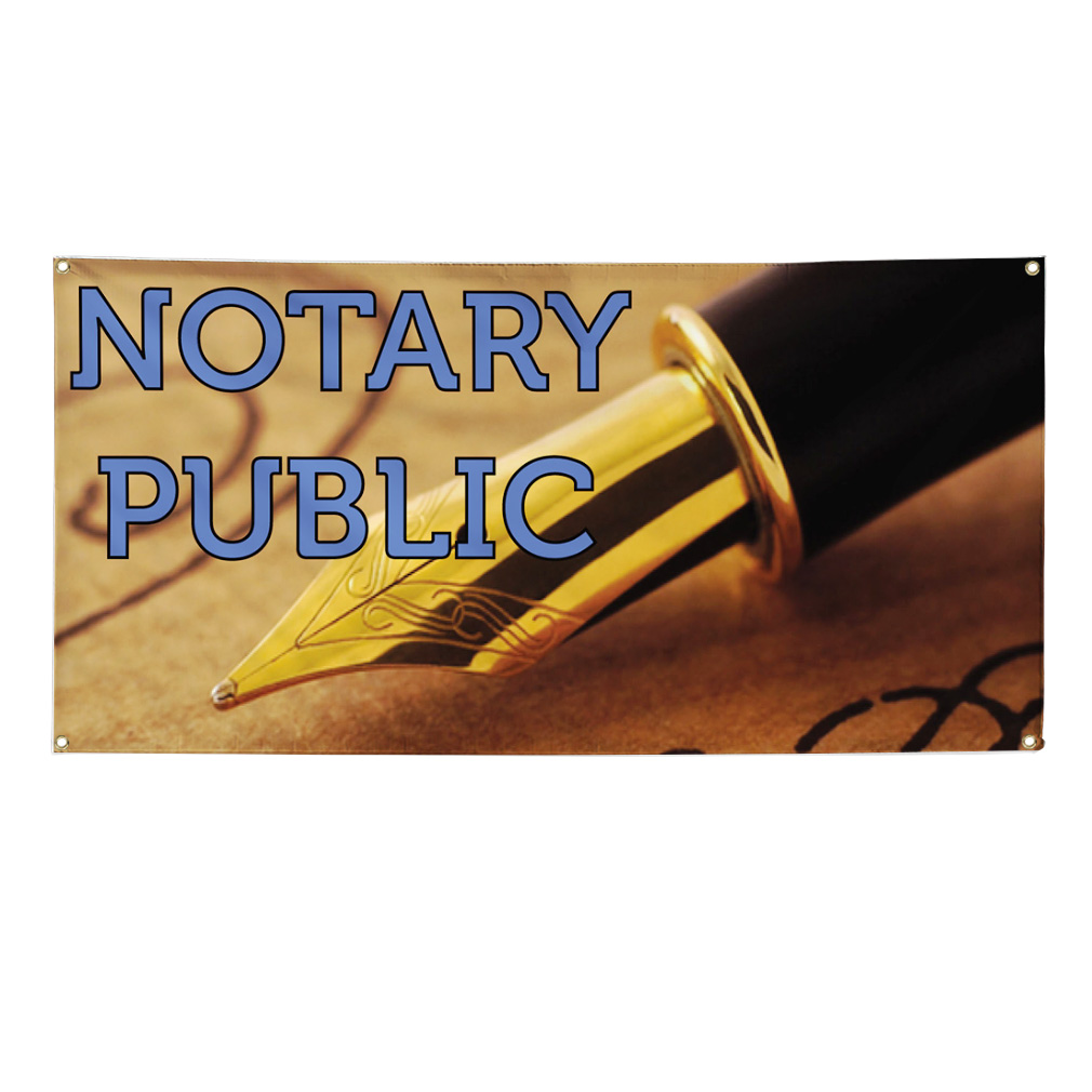 Vinyl Banner Multiple Sizes Notary Public B Outdoor Advertising ...