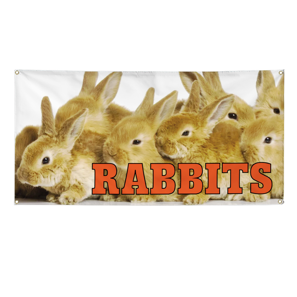Vinyl Banner Multiple Sizes Rabbits Outdoor Advertising Printing ...