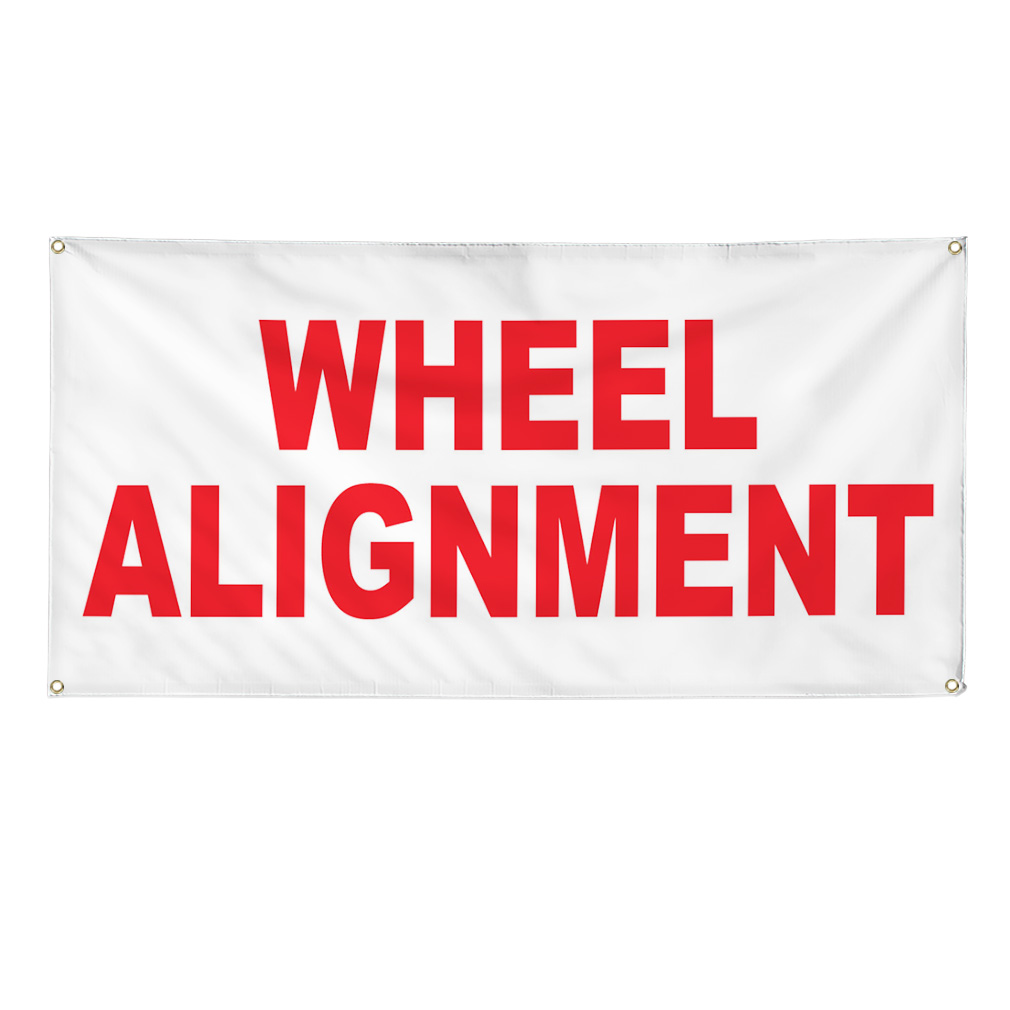 Vinyl Banner Multiple Sizes Wheel Alignment Red Auto Car Repair Shop ...