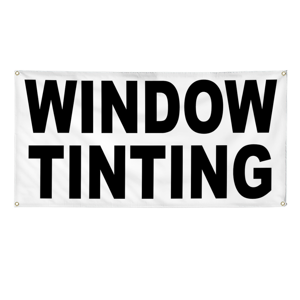 Vinyl Banner Multiple Sizes Window Tinting Black Automotive Outdoor | eBay