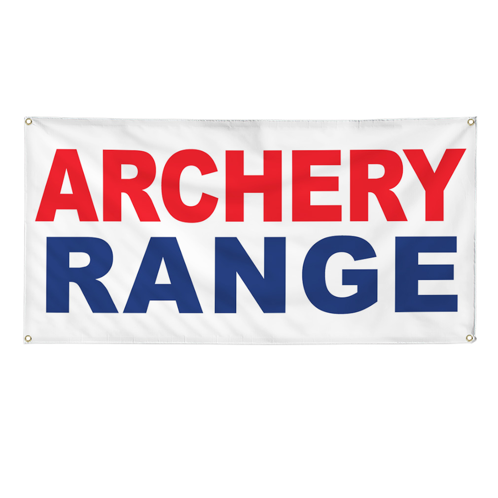 Vinyl Banner Multiple Sizes Archery Range Red Blue Lifestyle Sports ...