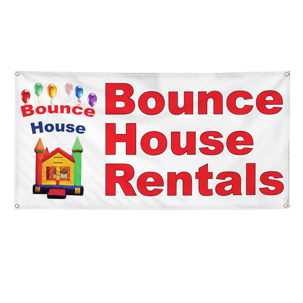 Vinyl Banner Multiple Sizes Bounce House Rentals Red Business Rentals ...