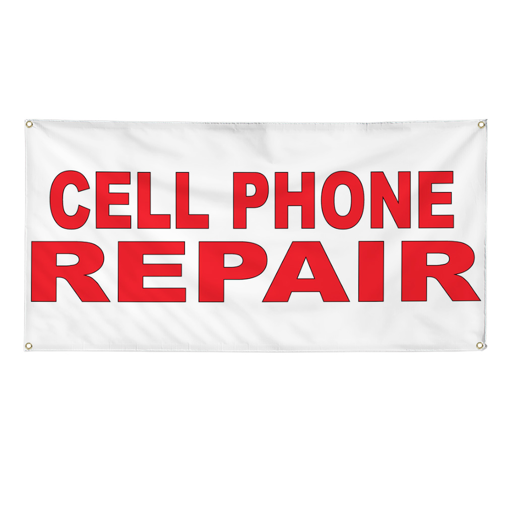 Vinyl Banner Multiple Sizes Cell Phone Repair Red A Retail Cell Phones ...
