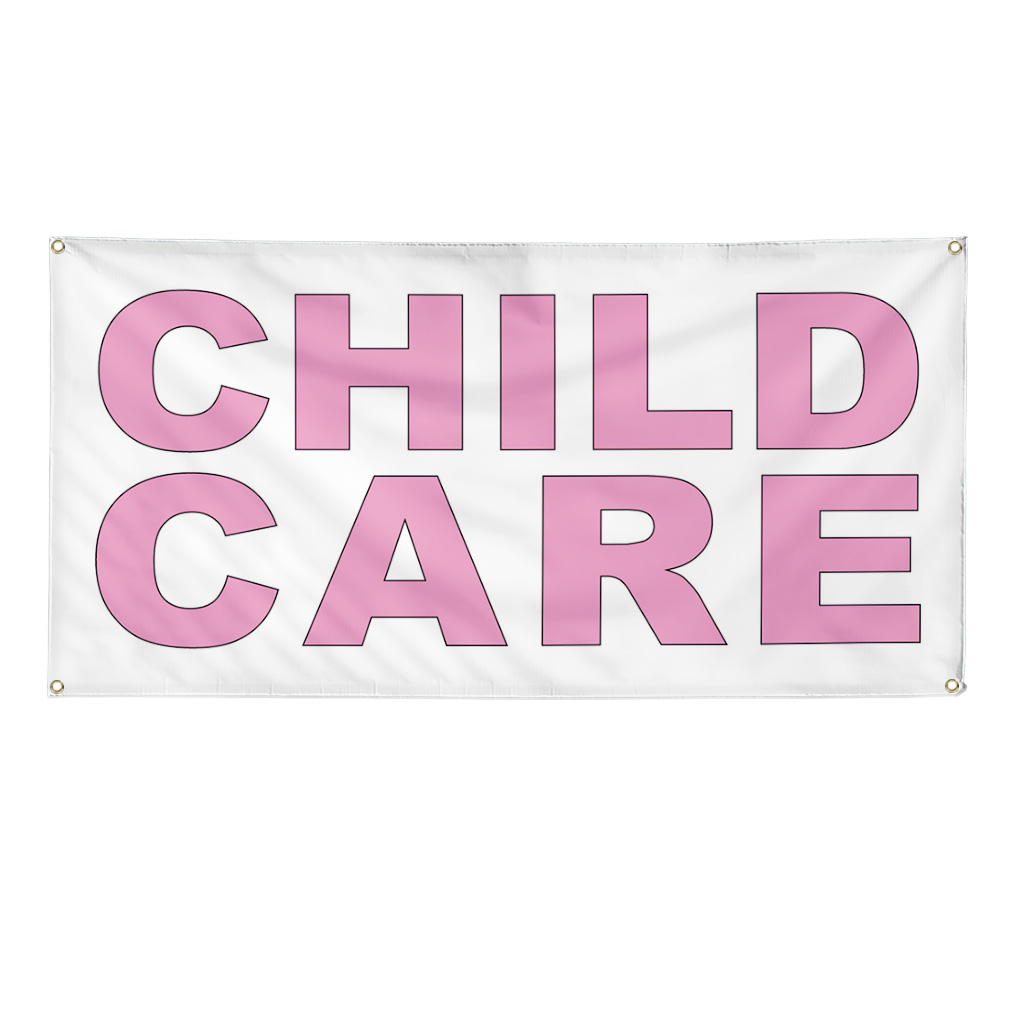 Vinyl Banner Multiple Sizes Child Care Soft Pink Education Day Care ...