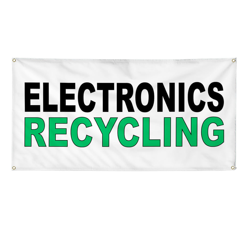 Vinyl Banner Multiple Sizes Electronics Recycling Black Green Business ...