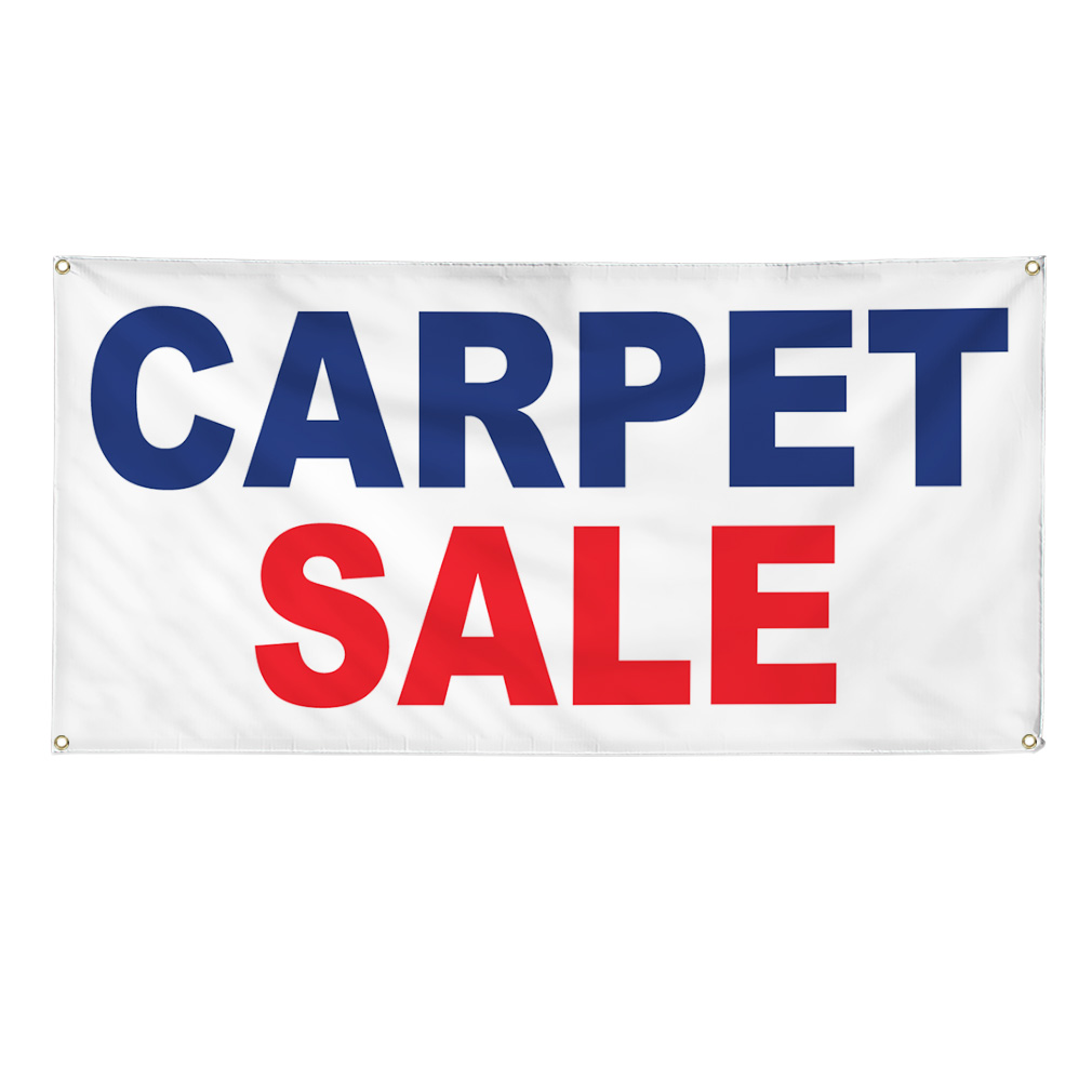 Vinyl Banner Multiple Sizes Carpet Sale Blue Red Business Outdoor | eBay