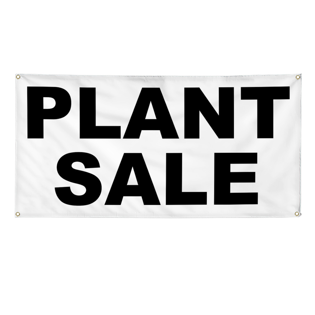 Vinyl Banner Multiple Sizes Plant Sale Black Weatherproof Industrial ...