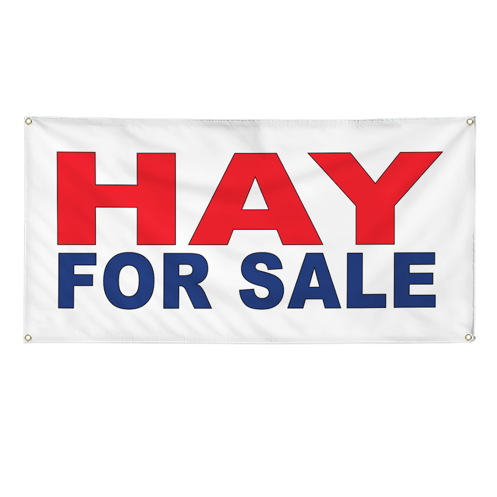 Vinyl Banner Multiple Sizes Hay for Sale Red Blue Business Outdoor | eBay