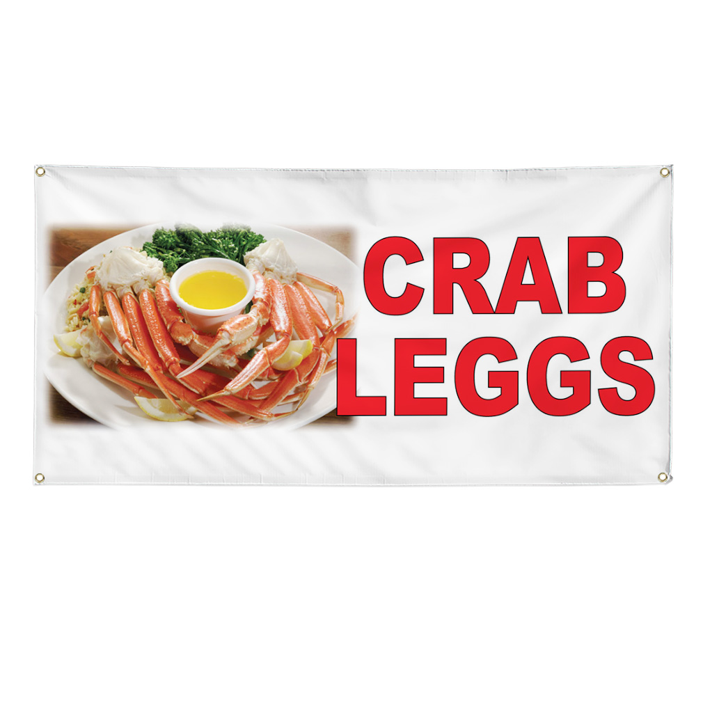 Vinyl Banner Multiple Sizes Crab Legs Red Food Bar Restaurant Food ...