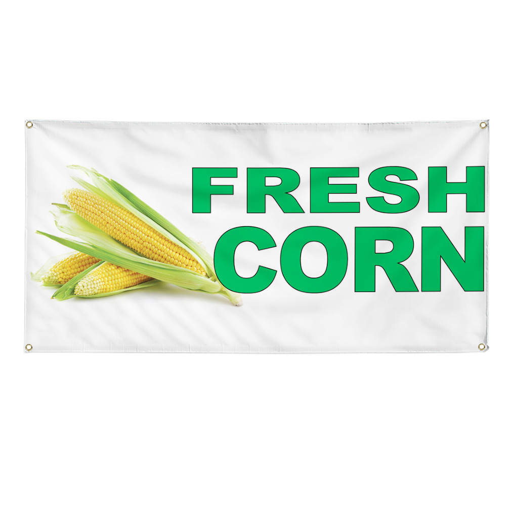 Vinyl Banner Multiple Sizes Fresh Corn Green Food Bar Restaurant Food ...