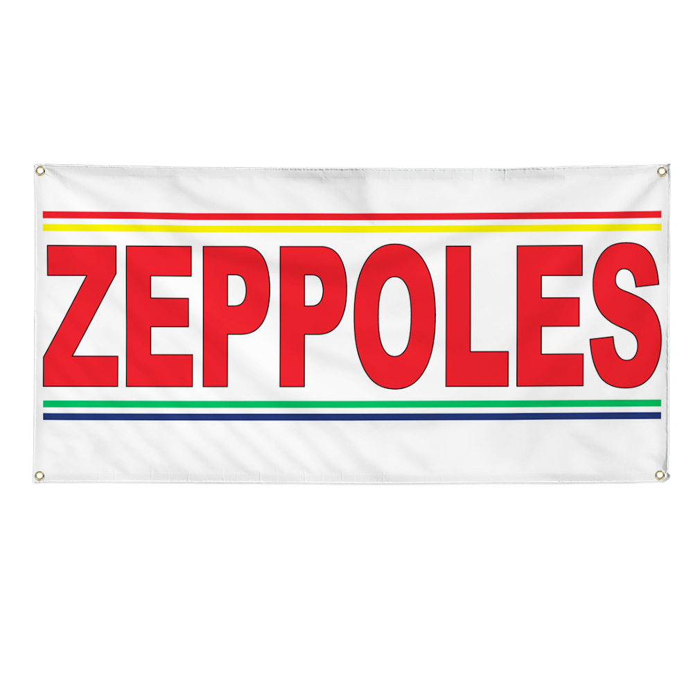 Vinyl Banner Multiple Sizes Zeppoles Red Food Bar Restaurant Food Truck ...